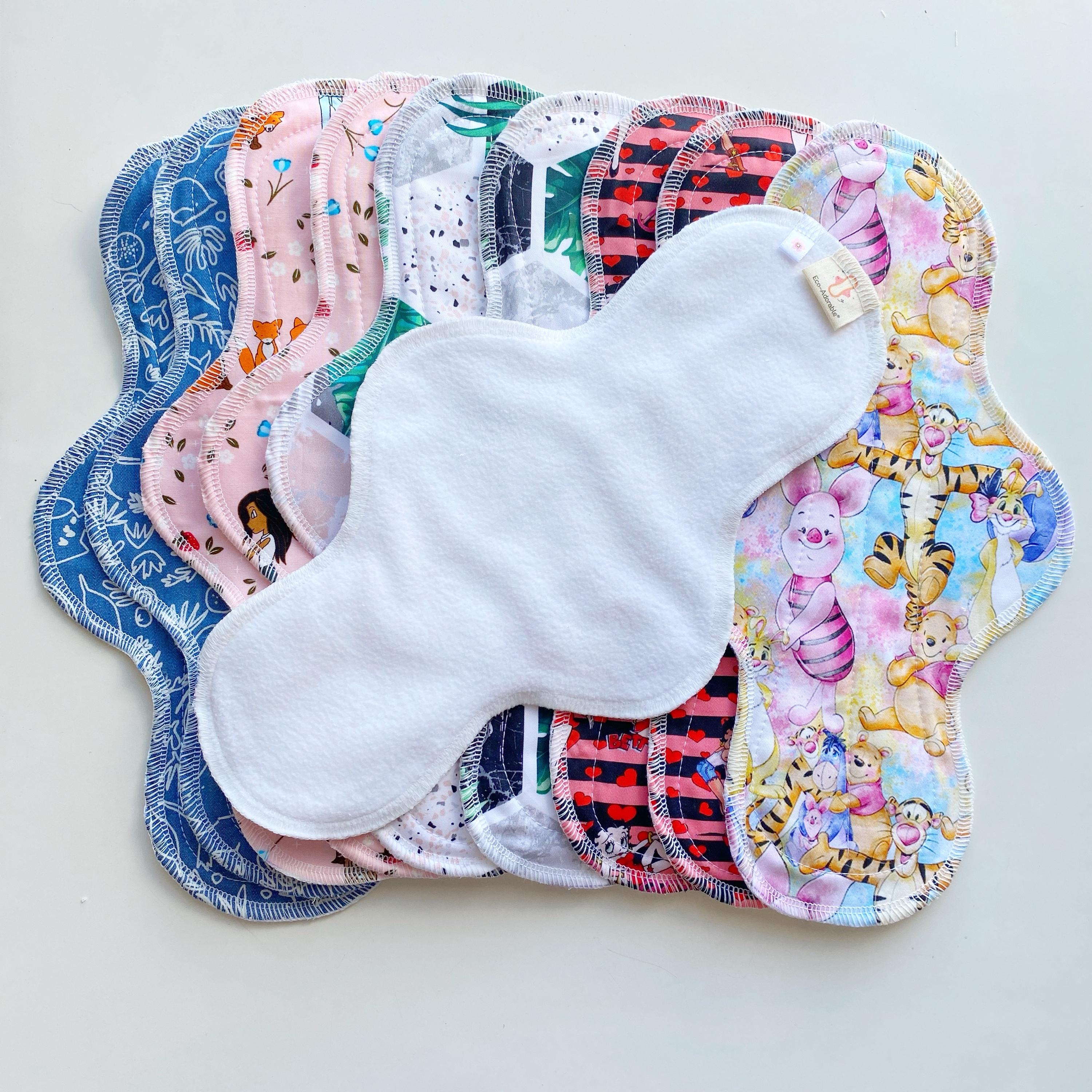 Reusable Cloth Pad (12 Inch): Organic Cotton Hemp Core, Heavy Flow - Etsy