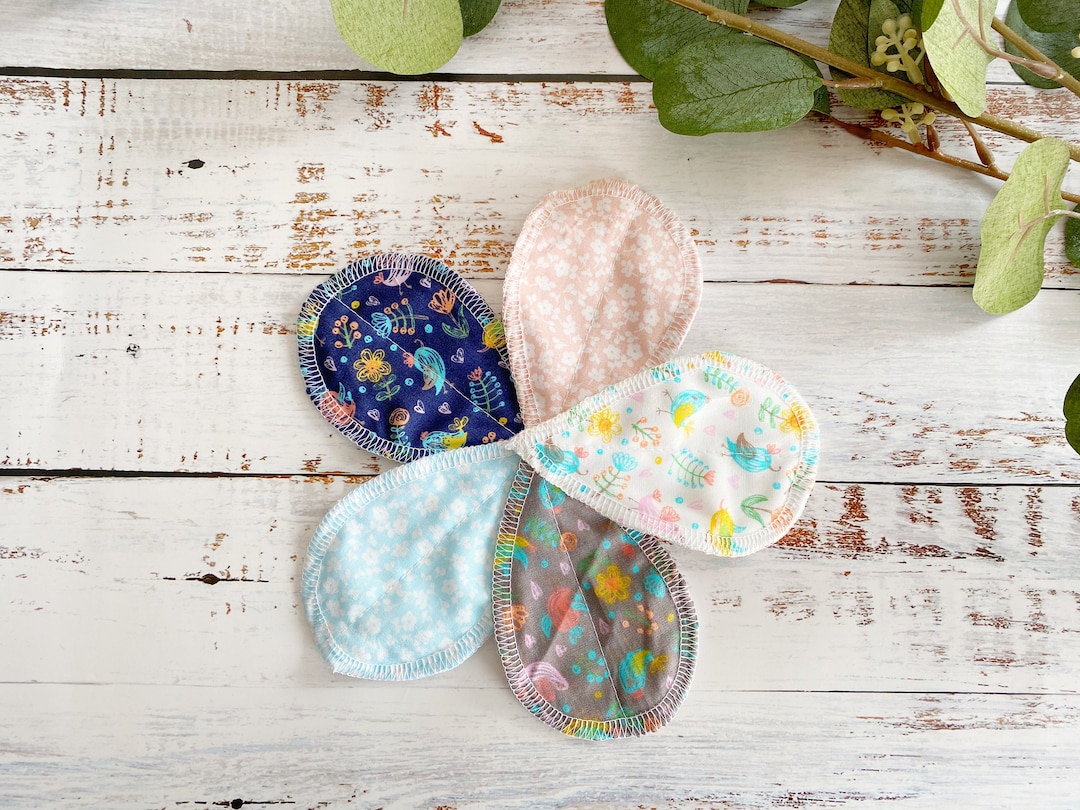 Set of 5 | All Organic Bamboo Cotton Interlabial Pad | Reusable Period ...