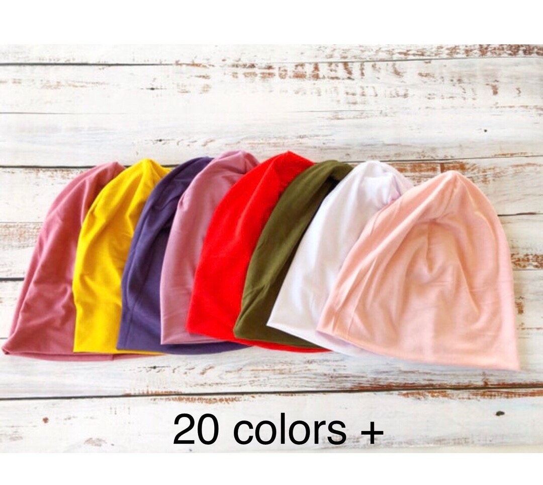 Soft Bamboo Cotton Beanie- Slouchy or Regular Fit -toque- Chemo Cap ...