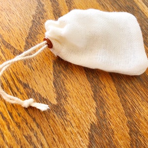 Reusable Tea Bag- Organic Unbleached Cotton and Cord- Washable and Eco ...