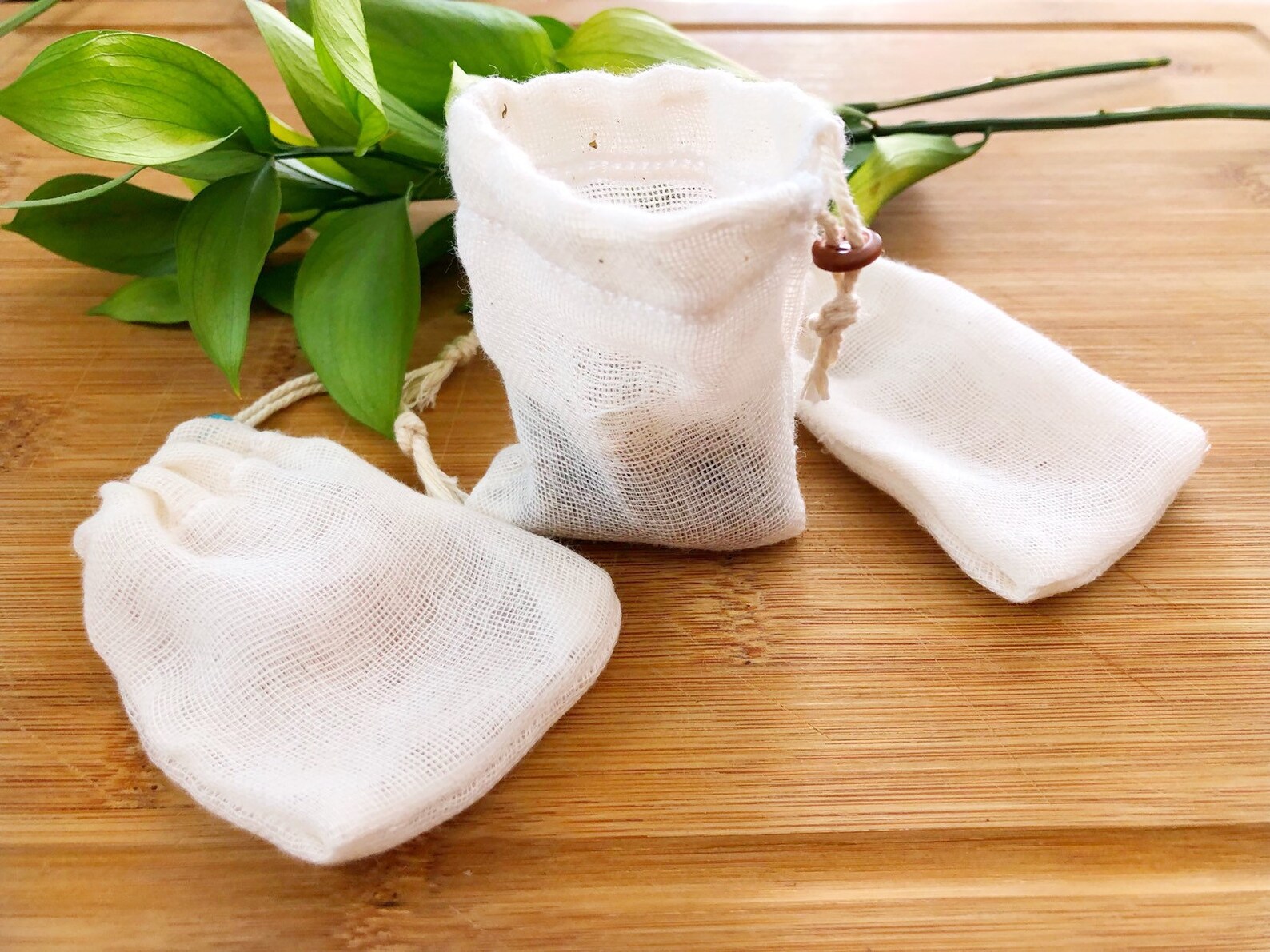 Reusable Tea Bag Organic Unbleached Cotton And Cord Washable | Etsy