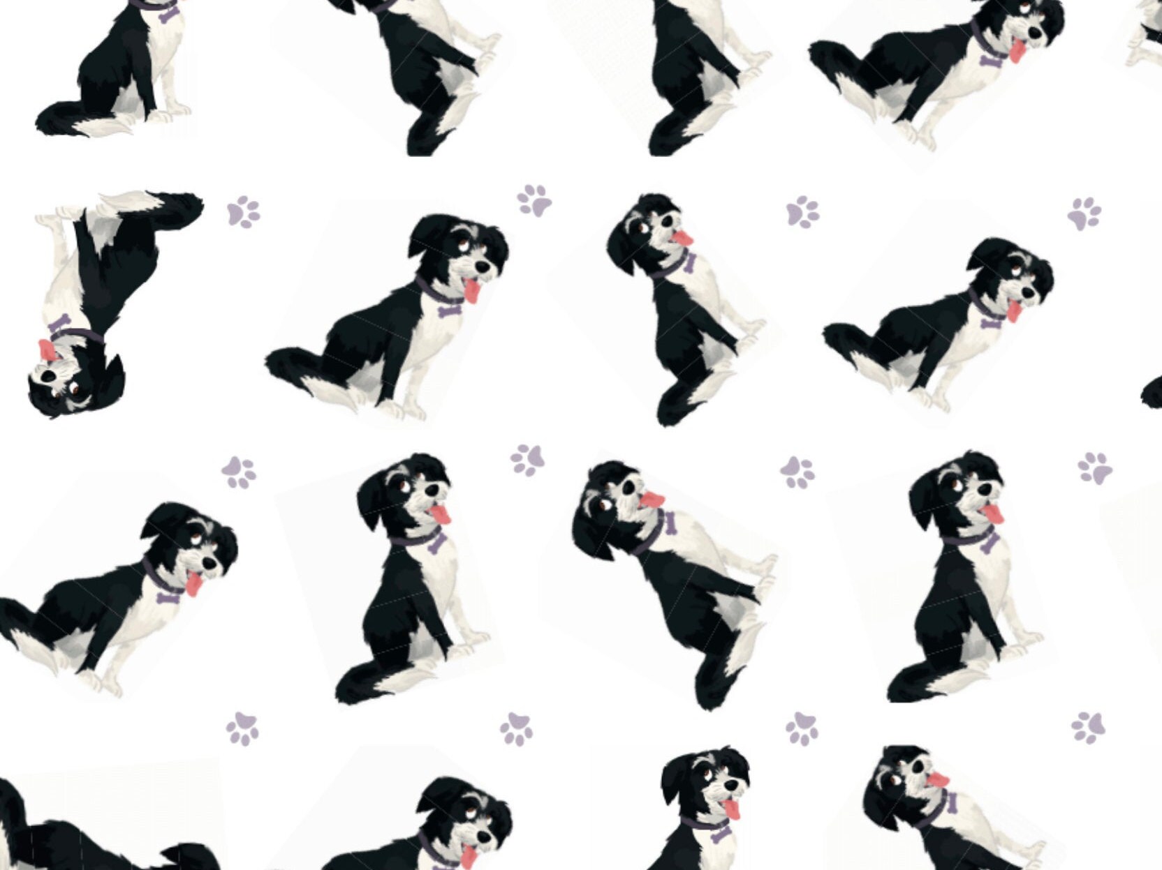 Cute Dog Gift Wrap - for Birthdays or Celebrations With TWO FREE TAGS ...