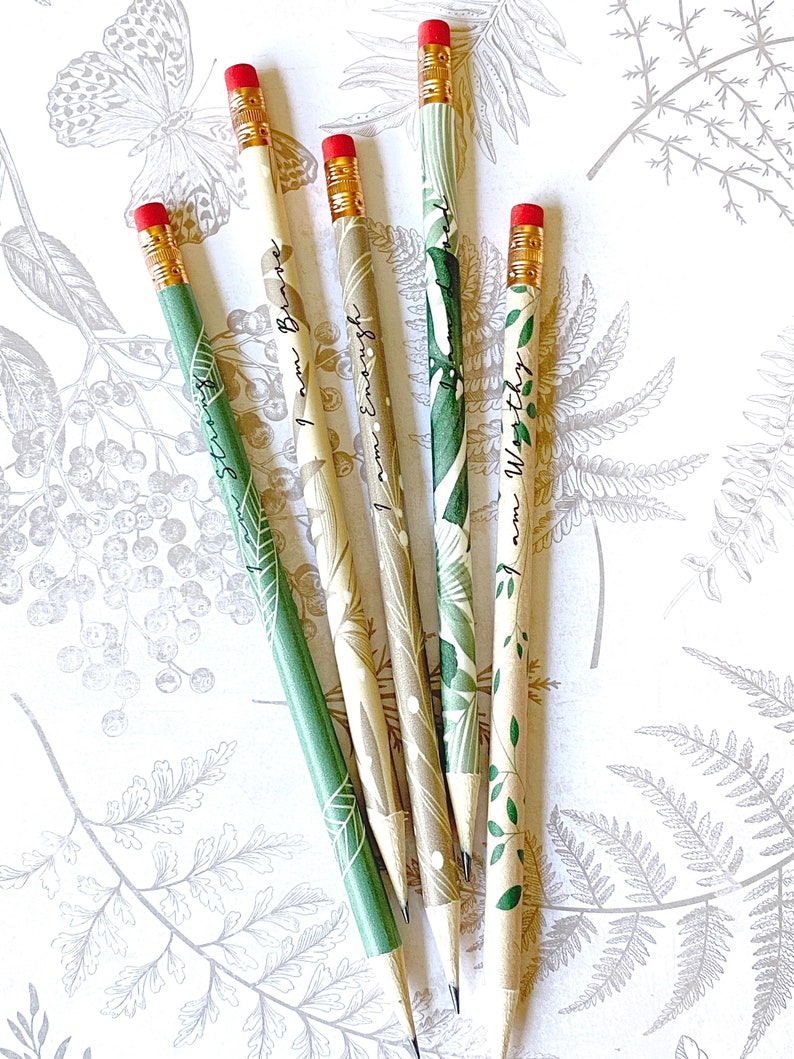 Boho Pencils Custom Pencils Encouragement Quotes Boho - Etsy