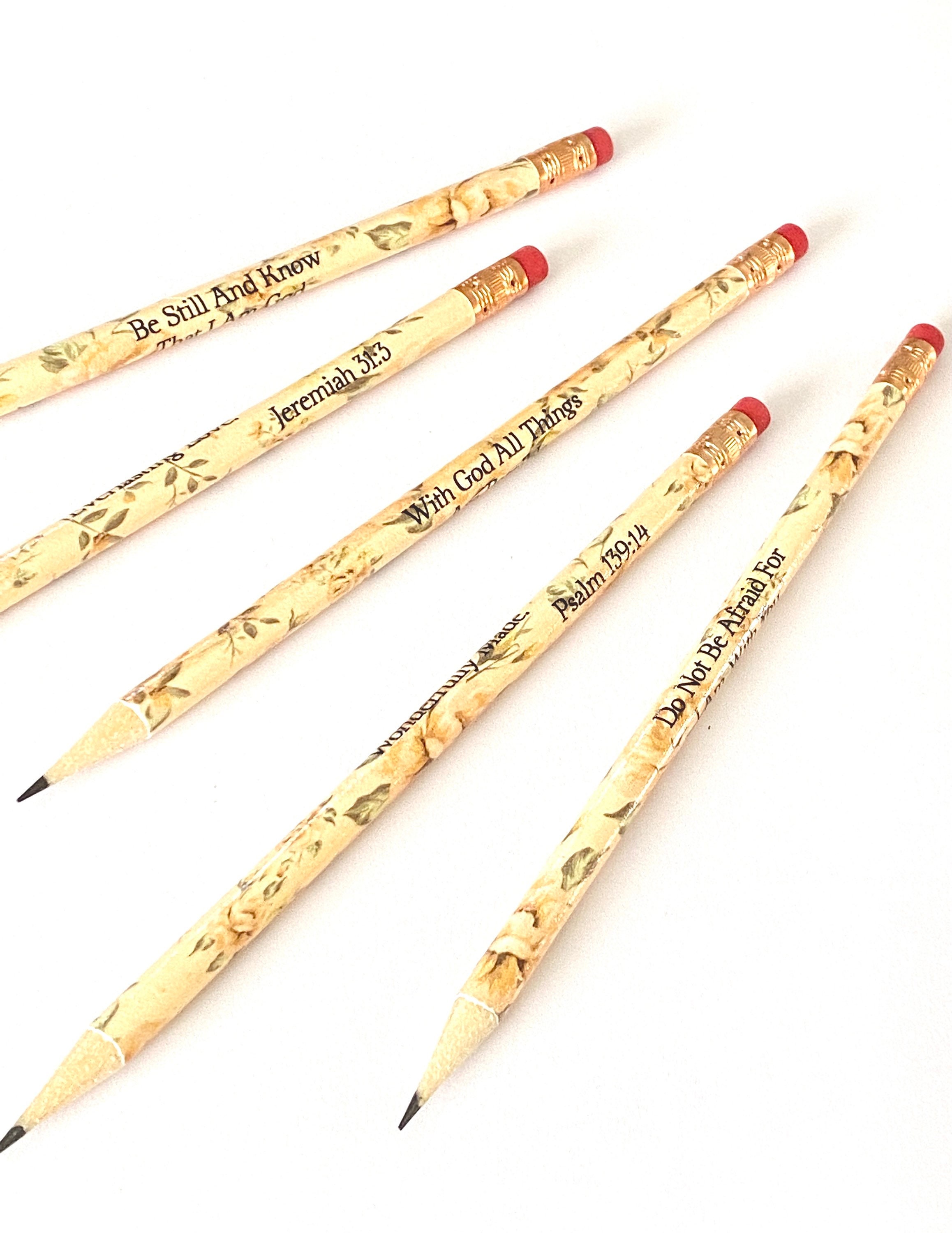 Bible Verses Journaling Supplies Shimmer Custom Pencils - Etsy
