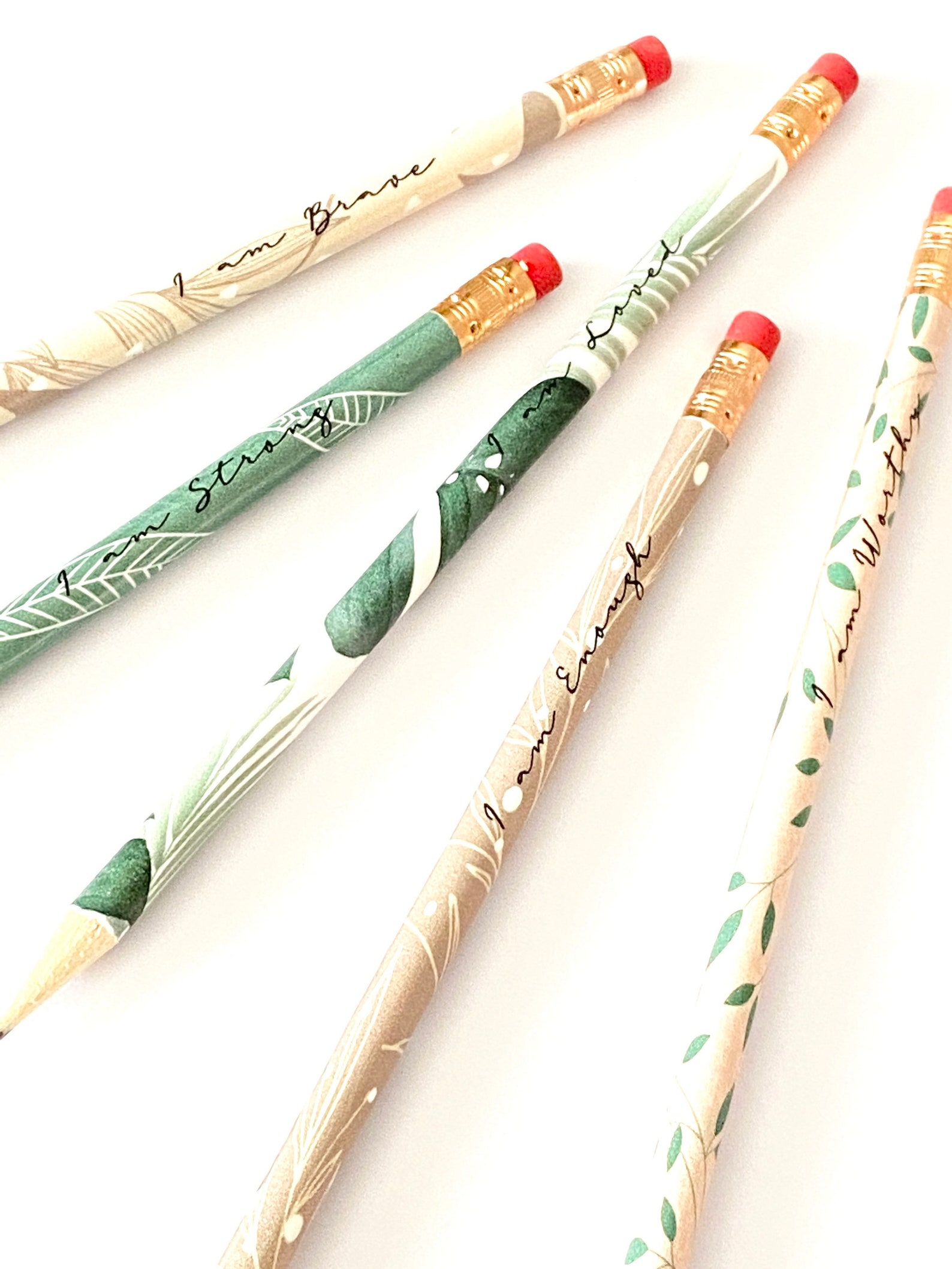Boho Pencils Custom Pencils Encouragement Quotes Boho - Etsy