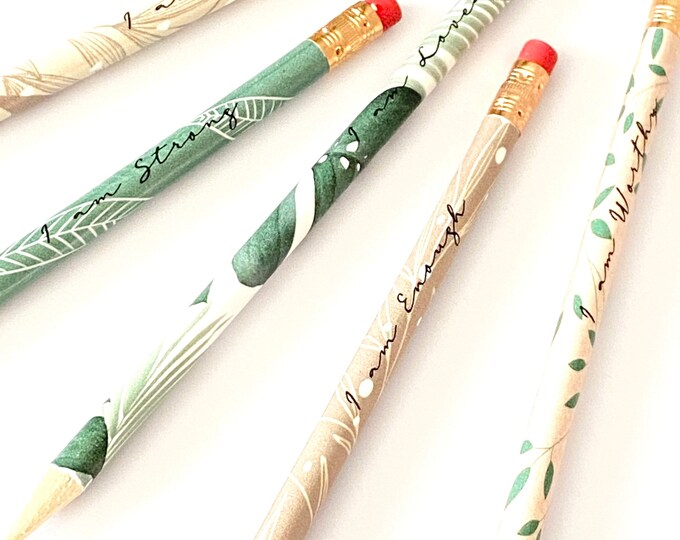 Boho Pencils Custom Pencils Encouragement Quotes Boho Print Gift Ideas ...