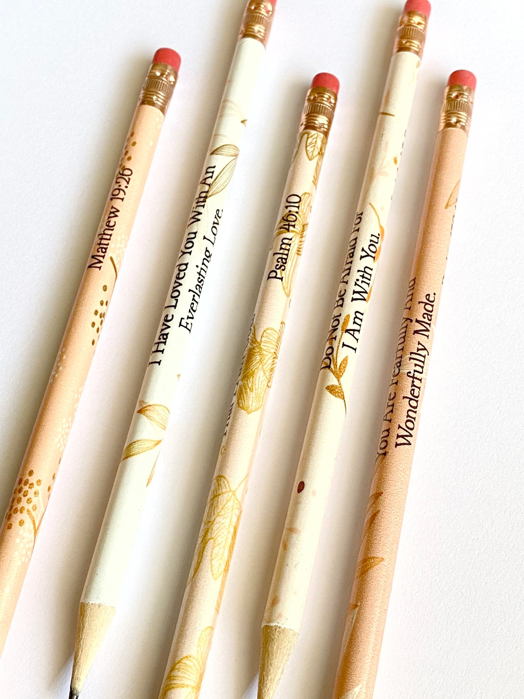 Scripture Christian Encouragement Faith Custom Pencils Christian Gifts ...