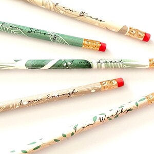 Boho Pencils Custom Pencils Encouragement Quotes Boho - Etsy