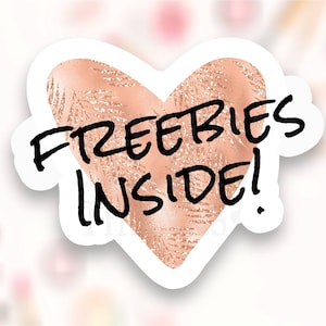 Freebies Inside Sticker PNG, Cute Small Business Thank You Labels ...
