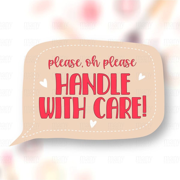 Please Handle With Care Sticker - Etsy
