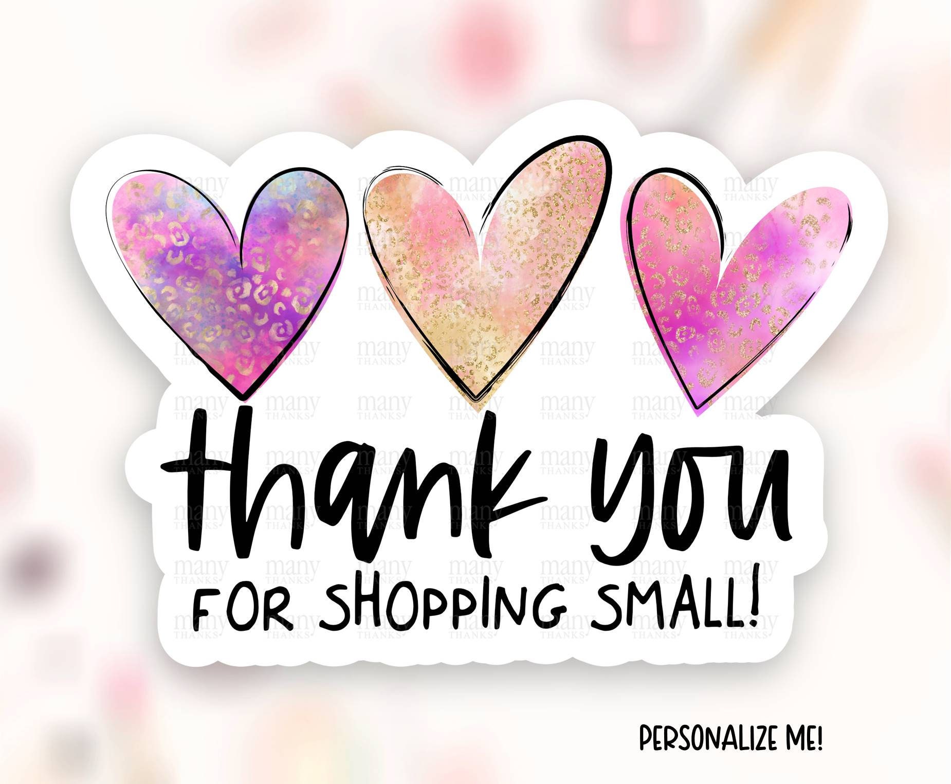 Thank You for Shopping Small Sticker Download PNG Leopard - Etsy