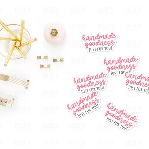 Handmade Goodness Sticker PNG, Crafter Happy Mail Labels, Cute Shop ...