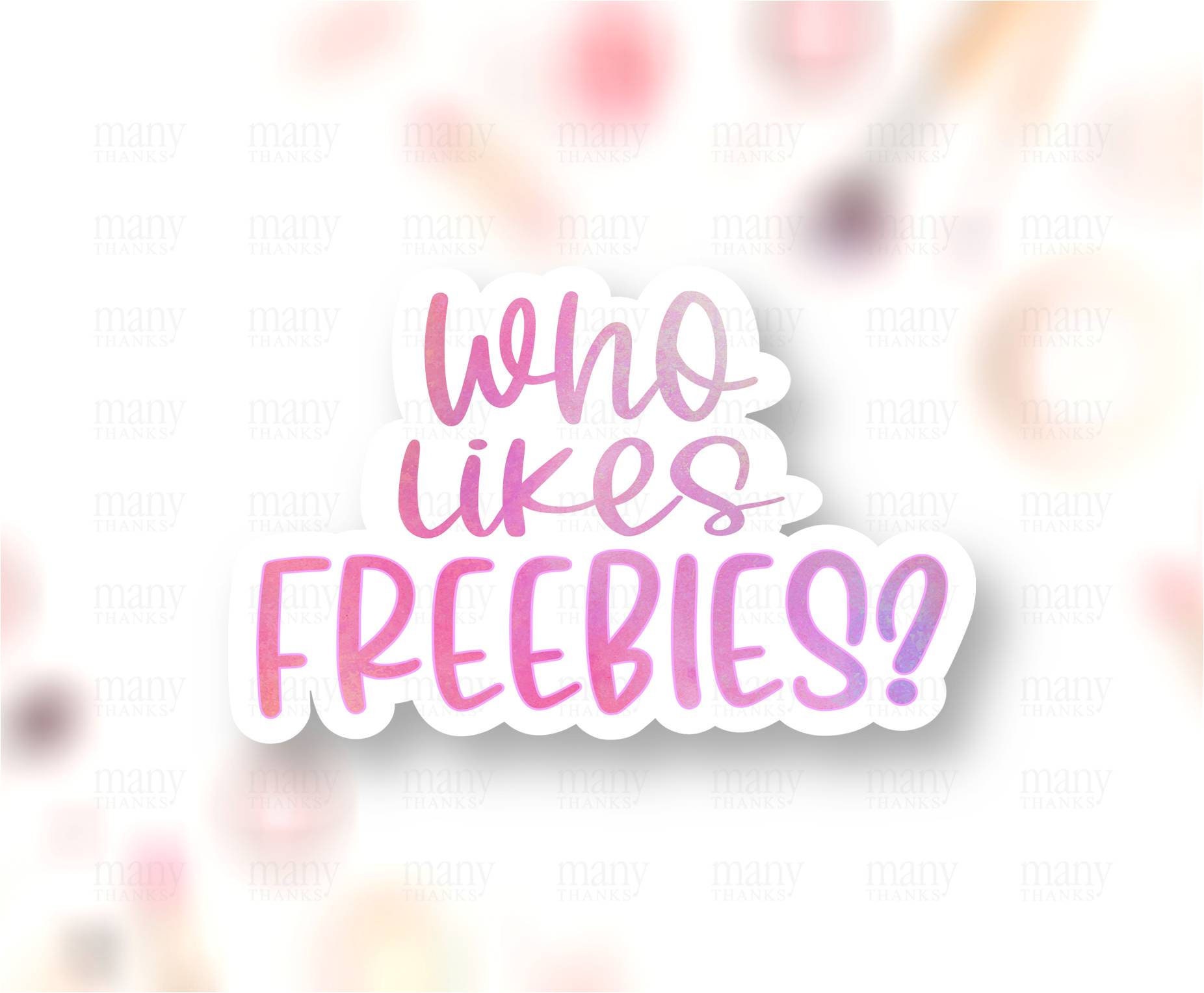 Who Likes Freebies PNG Free Gifts Inside Pink Blue Envelope | Etsy
