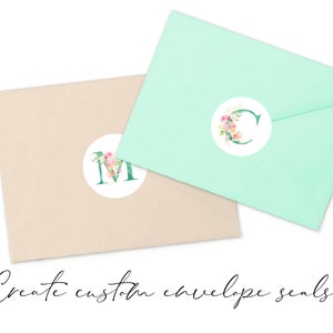 Teal Florals Alphabet Numbers Set, Pink Gold Watercolor Flowers ...