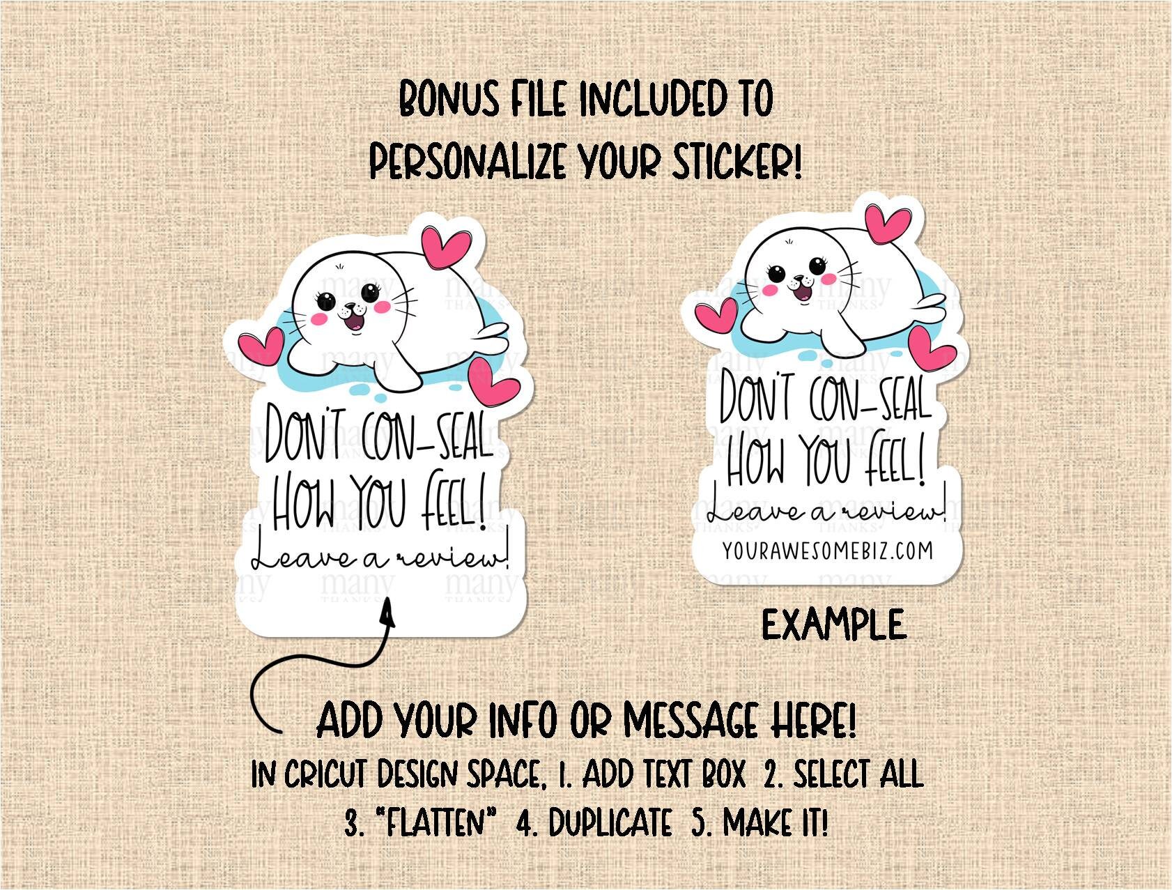 Leave a Review Sticker PNG Small Business Label Cute Kawaii | Etsy