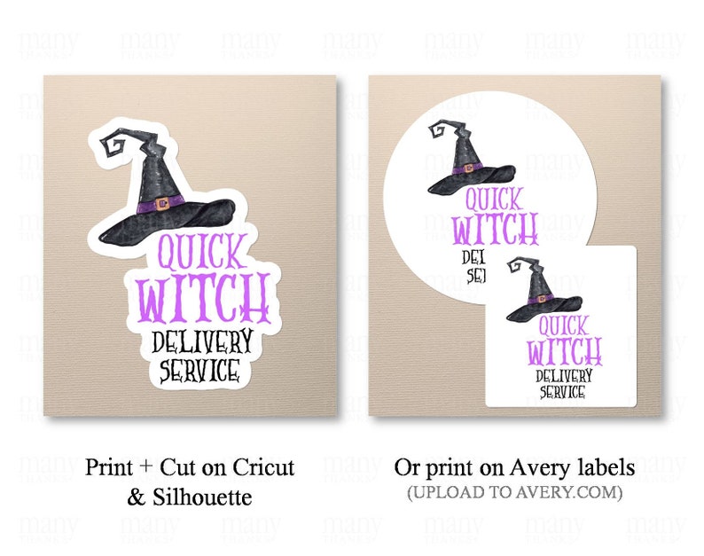 Witch Delivery Service Sticker PNG Halloween Cute Shop - Etsy
