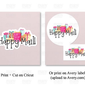 Happy Mail Sticker PNG, Presents Small Business Thank You Labels, Cute ...