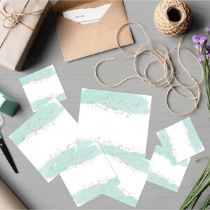 Blank Labels Circle + Square, Aqua Teal Paint Gold Splatter for DIY ...