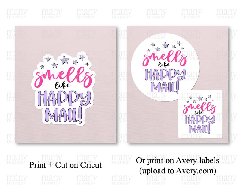 Smells Like Happy Mail Sticker PNG, Scented Wax Melt Business Label ...