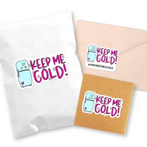 Keep Me Cold Sticker Download, Cute Refrigerator Small Business Label ...