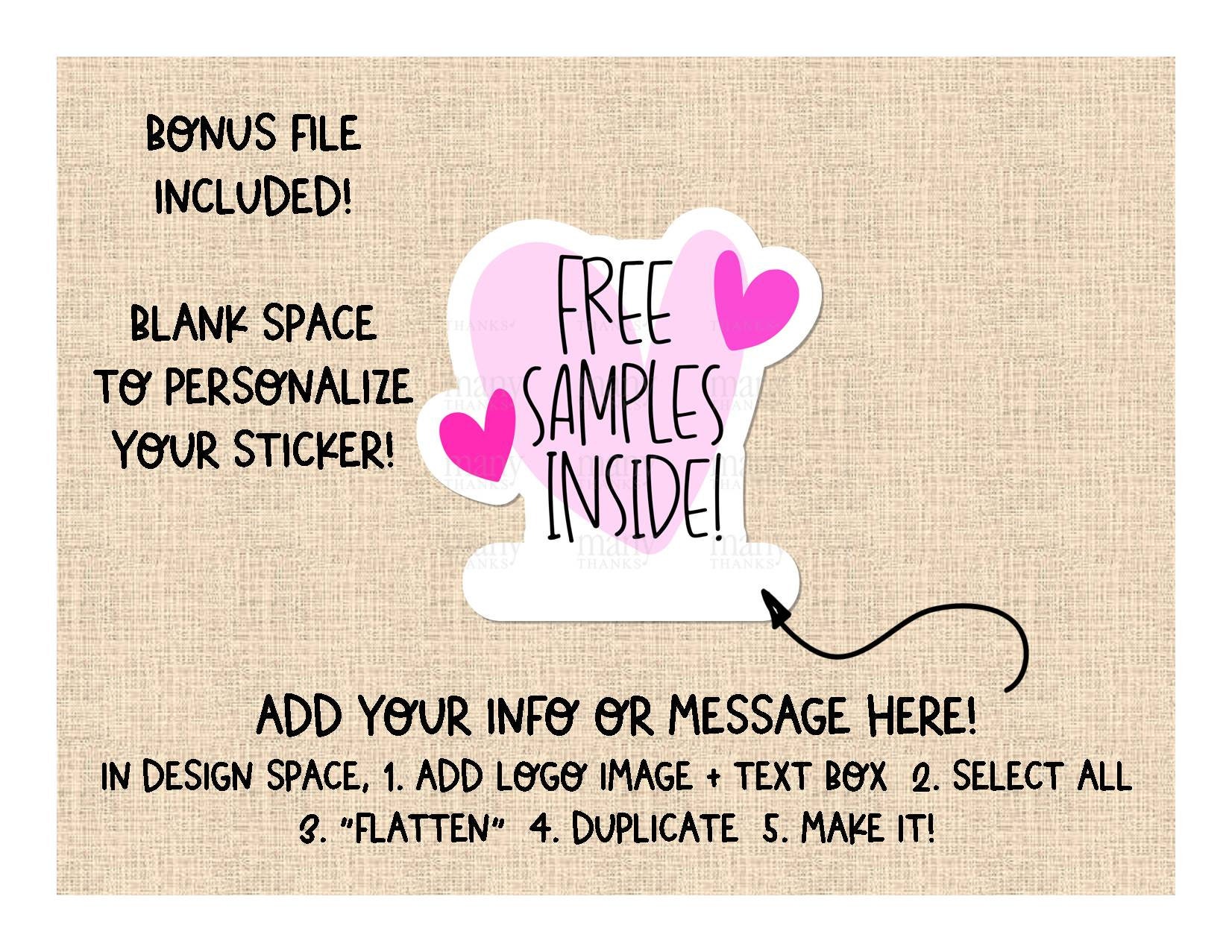 Free Samples Inside Sticker PNG Small Business Shop Labels - Etsy