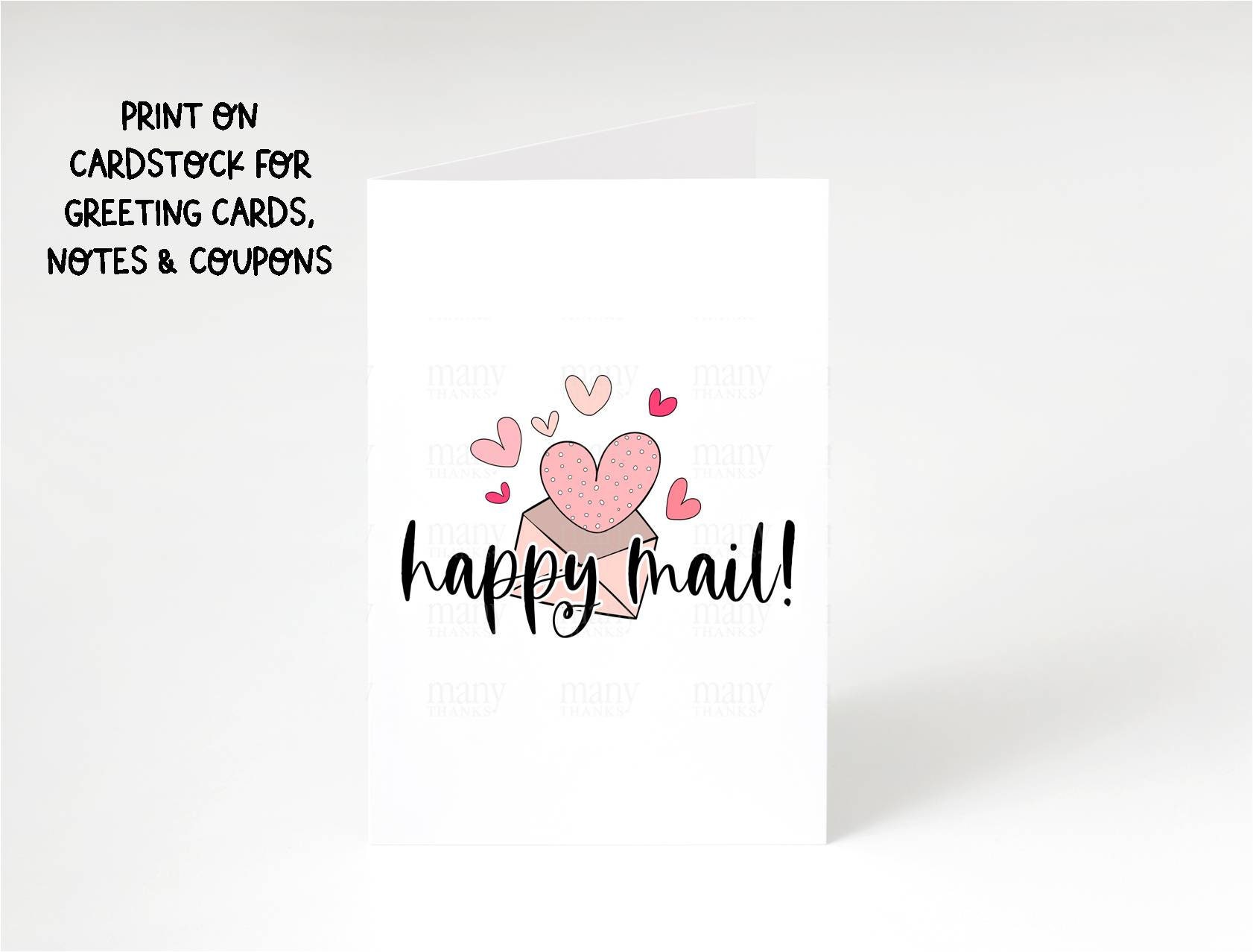 Happy Mail Sticker PNG, Envelope Hearts Small Business Labels, Cute ...