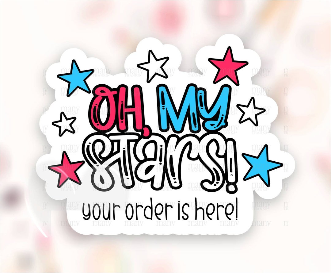 Your Order is Here Sticker PNG, USA Stars Small Business Happy Mail ...