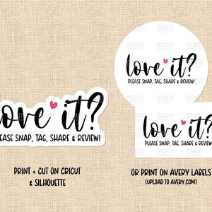 Love It Snap Tag Share Review Sticker PNG, Small Business Happy Mail ...