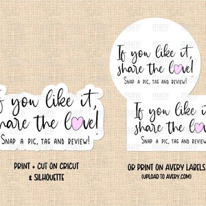 Like It Share the Love Sticker PNG, Snap Tag Review Small Business ...