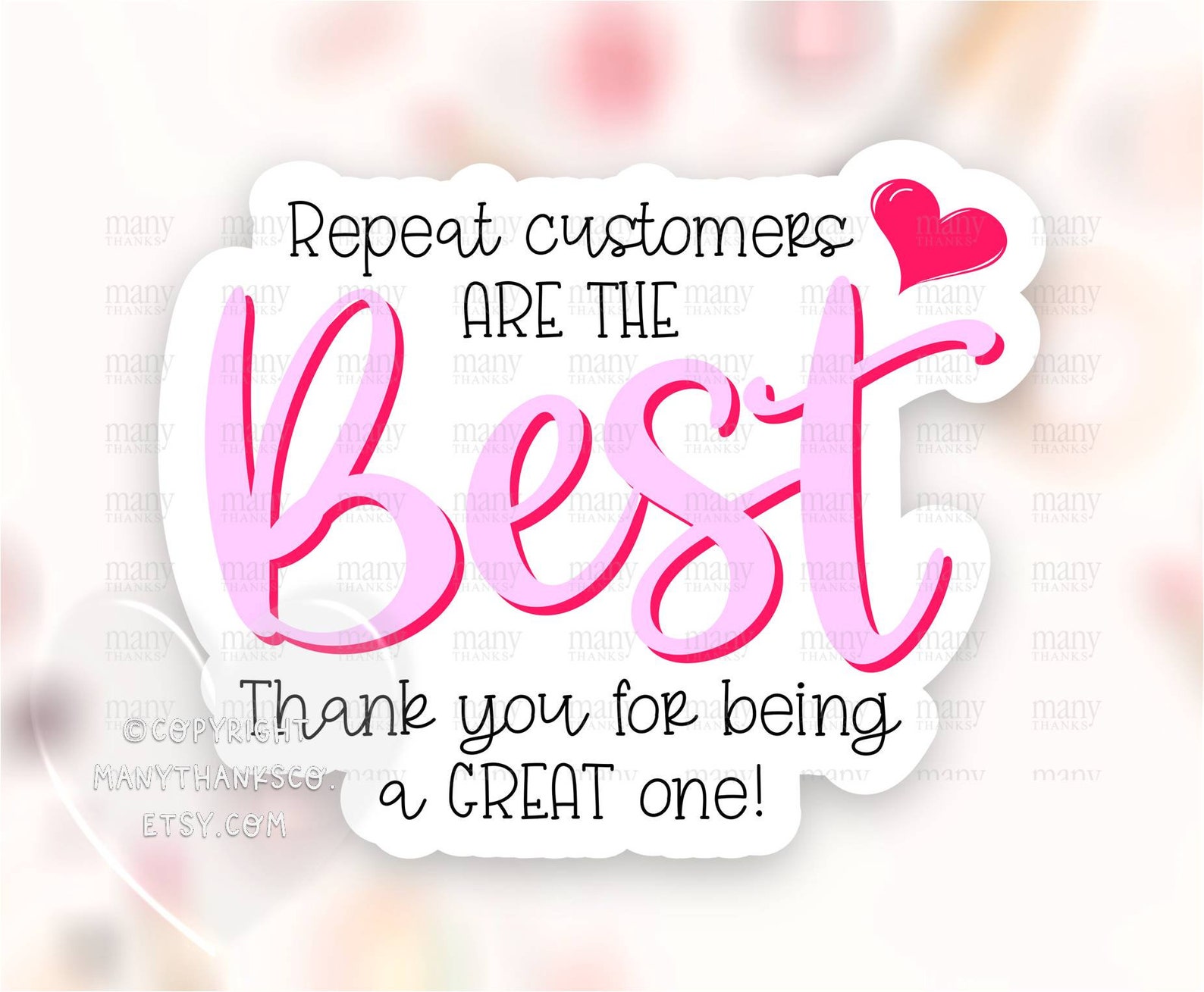 Repeat Customers Are the Best Sticker PNG, Small Business Happy Mail ...