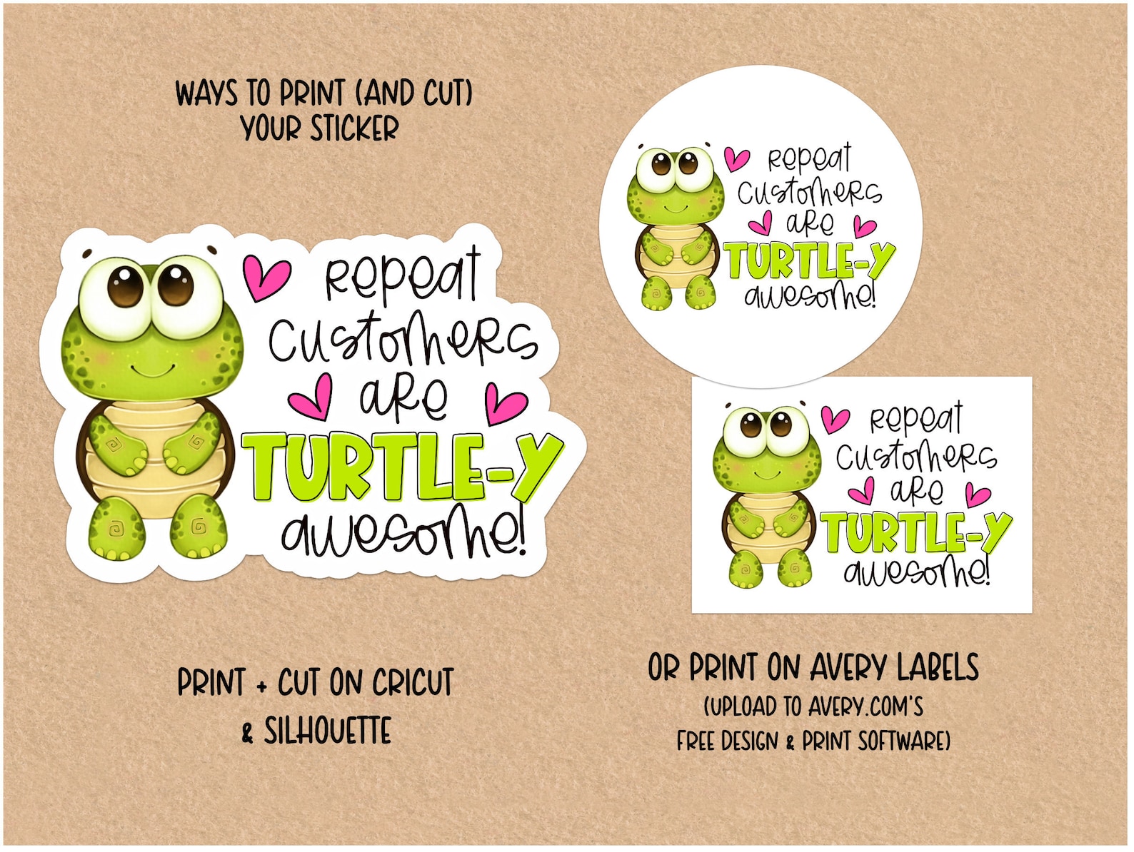 Repeat Customers Are Awesome Sticker Download PNG Funny Pun - Etsy