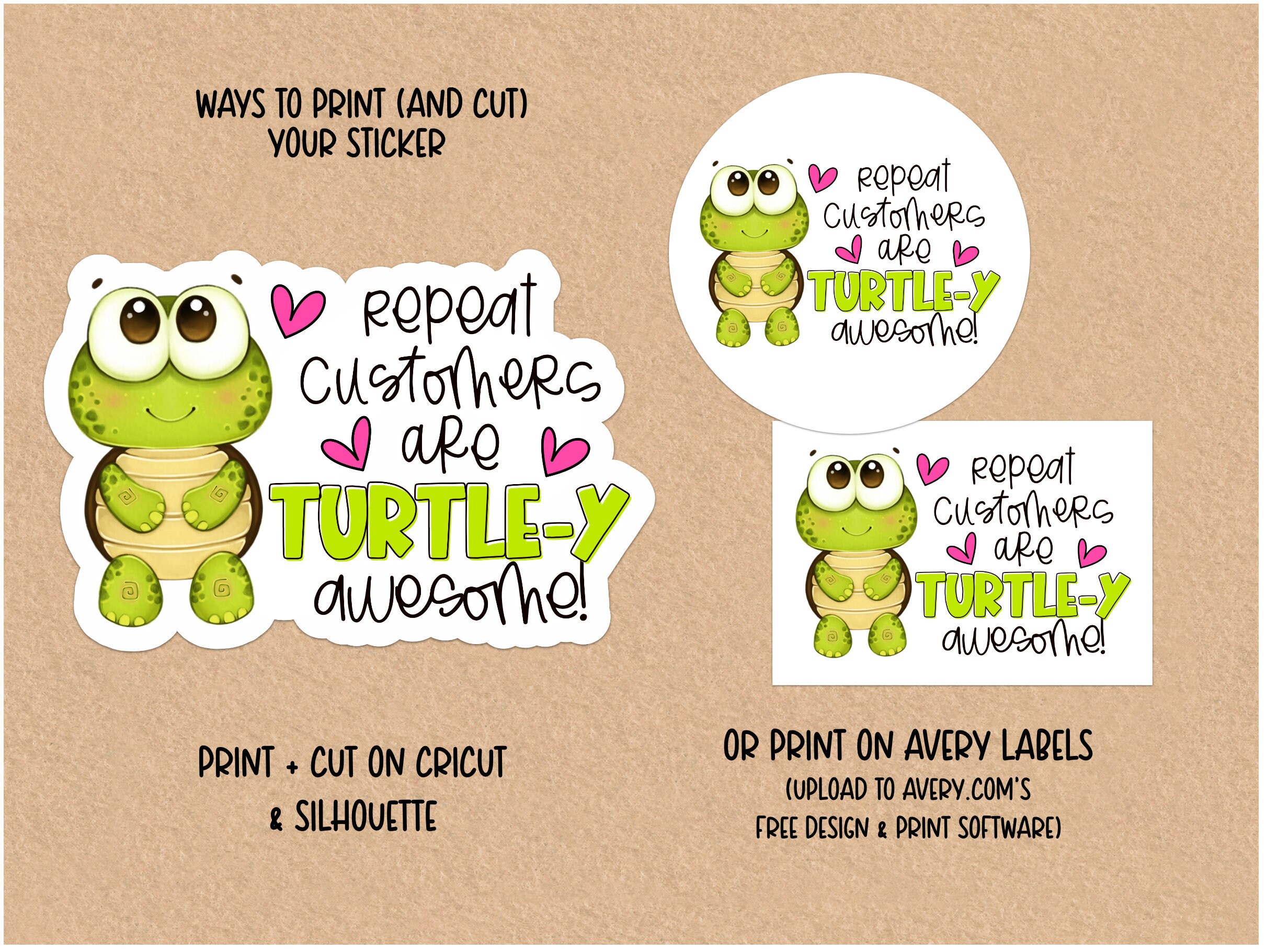 Repeat Customers Are Awesome Sticker Download PNG Funny Pun - Etsy