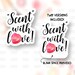 Sent With Love Sticker PNG Scented Wax Melt Business Label - Etsy