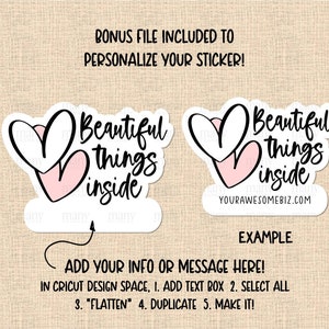 Beautiful Things Inside Sticker PNG, Pretty Small Business Happy Mail ...
