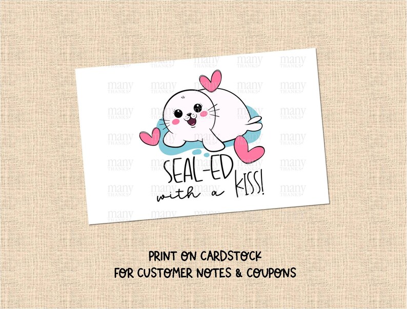 Sealed With a Kiss Sticker PNG Small Business Happy Mail | Etsy