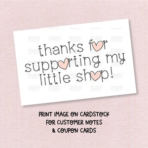 Thanks for Supporting My Little Shop Sticker PNG, Pink Heart Happy Mail ...