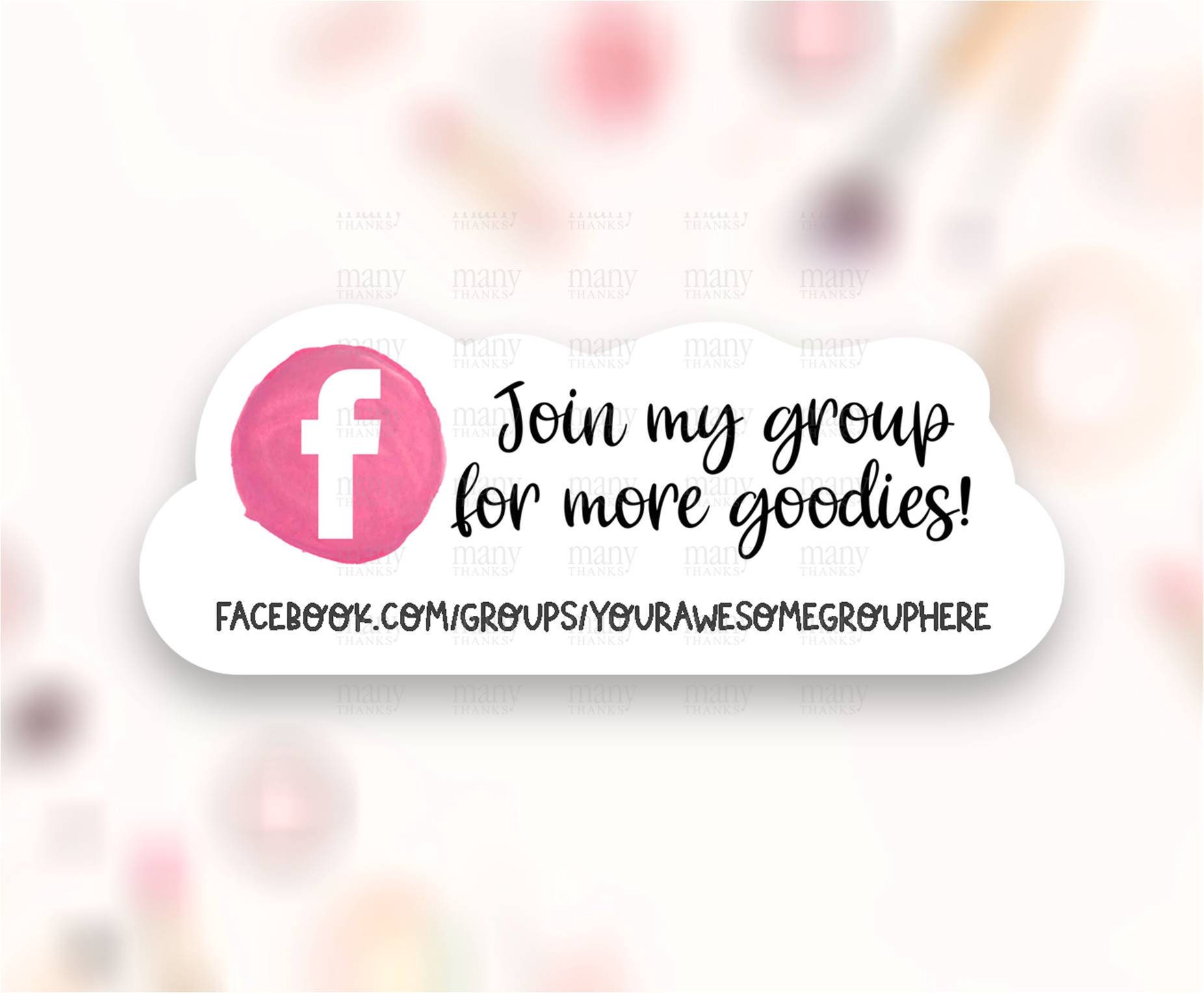 DIY Personalized Facebook Sticker PNG Join My Group Social - Etsy