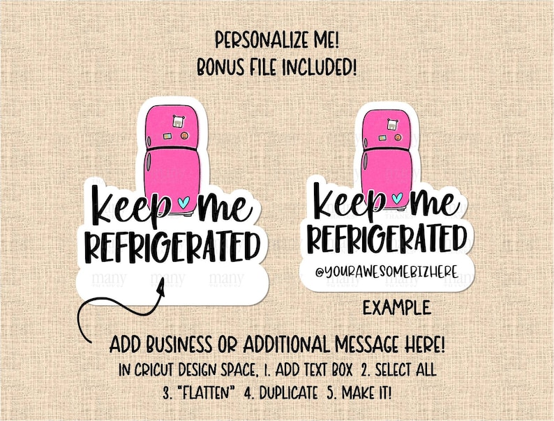 Keep Me Refrigerated Sticker Download Small Business Label - Etsy