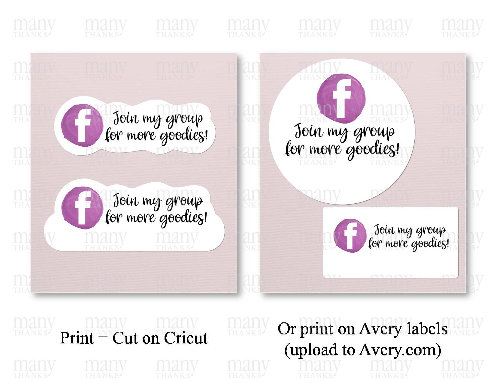 DIY Personalized Facebook Sticker PNG Purple Join My Group - Etsy