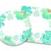 Blank Labels Mint Green Aqua Blue Floral Circle Square for - Etsy