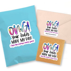 OMG Your Order Made My Day Sticker Template, Hope This Package Makes ...