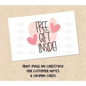 Free Gift Inside Sticker PNG, Small Business Shop Labels, Blush Pink ...