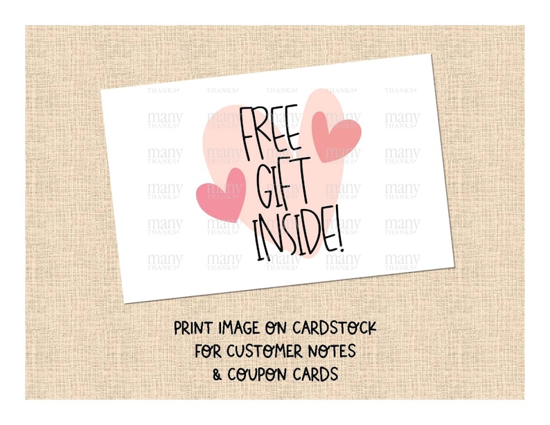 Free Gift Inside Sticker PNG Small Business Shop Labels | Etsy