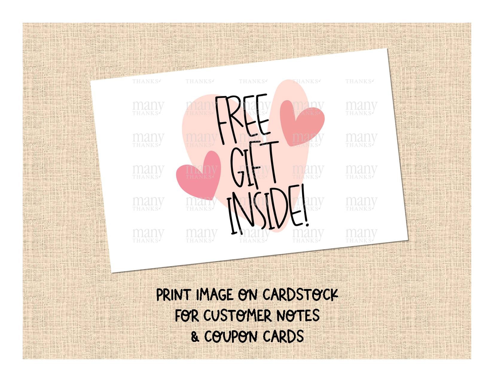 Free Gift Inside Sticker PNG Small Business Shop Labels | Etsy