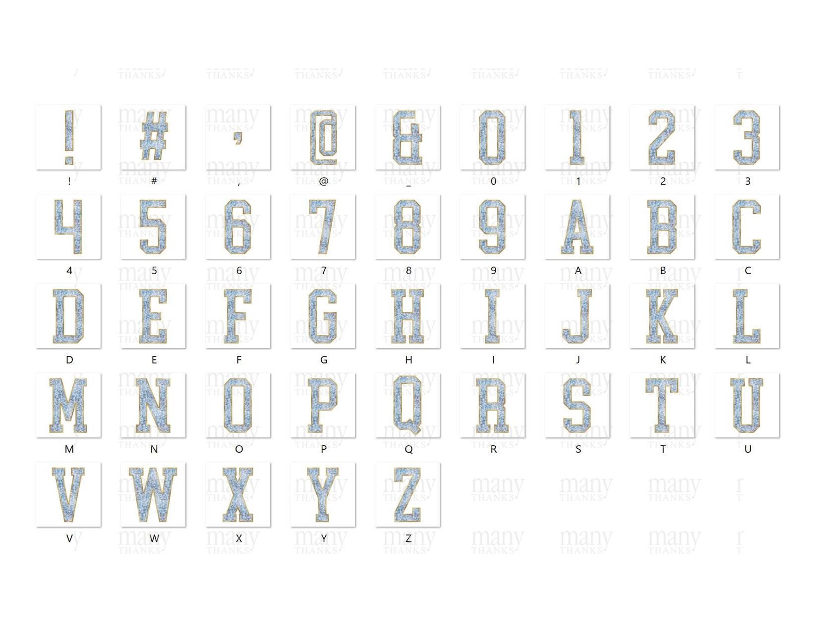 Varsity Letters Numbers Clipart Diamond Gold College Sport | Etsy