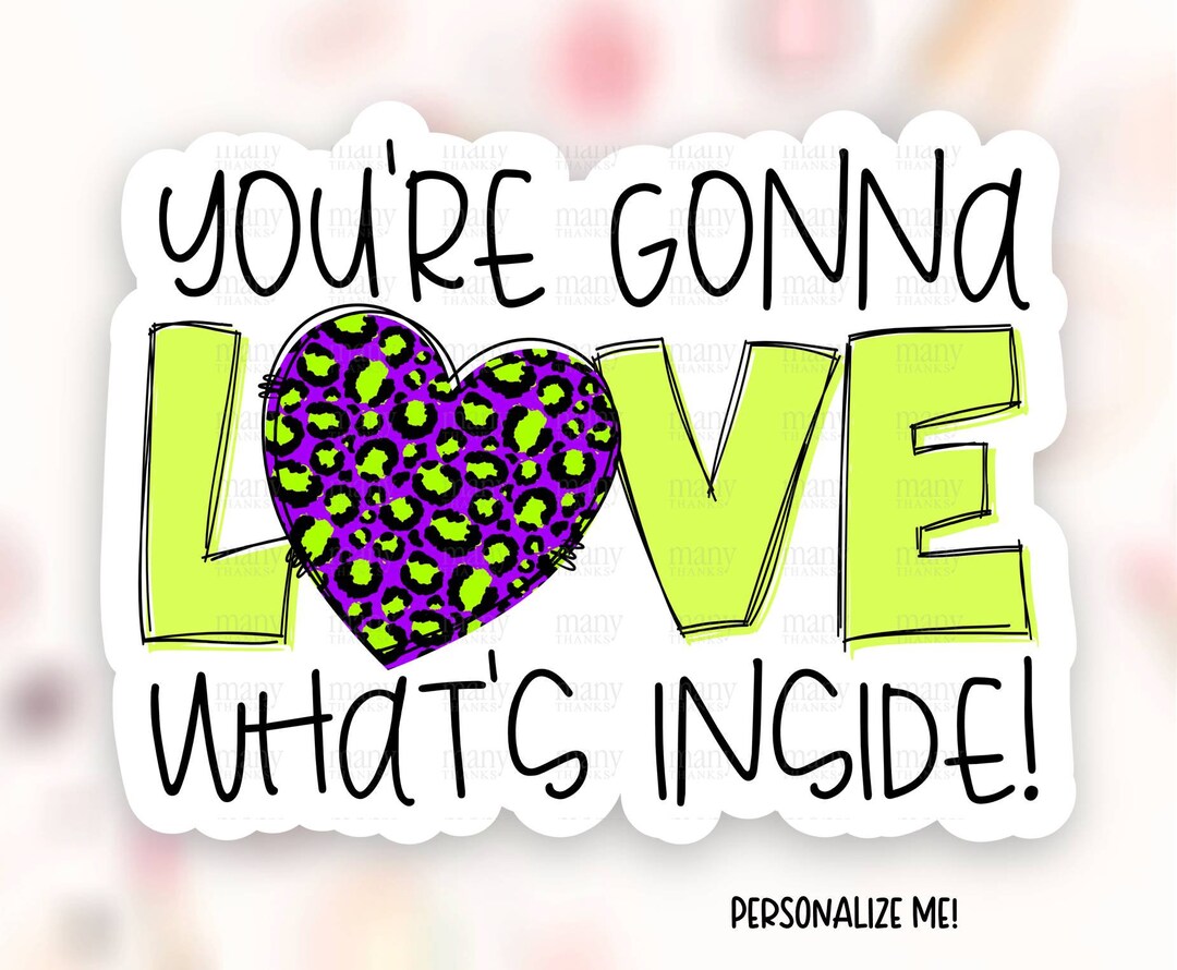 Going to LOVE What's Inside Halloween Sticker Download PNG, Leopard ...