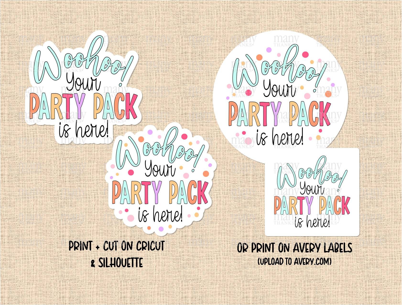 Your Party Pack is Here Sticker PNG Boho Small Business - Etsy