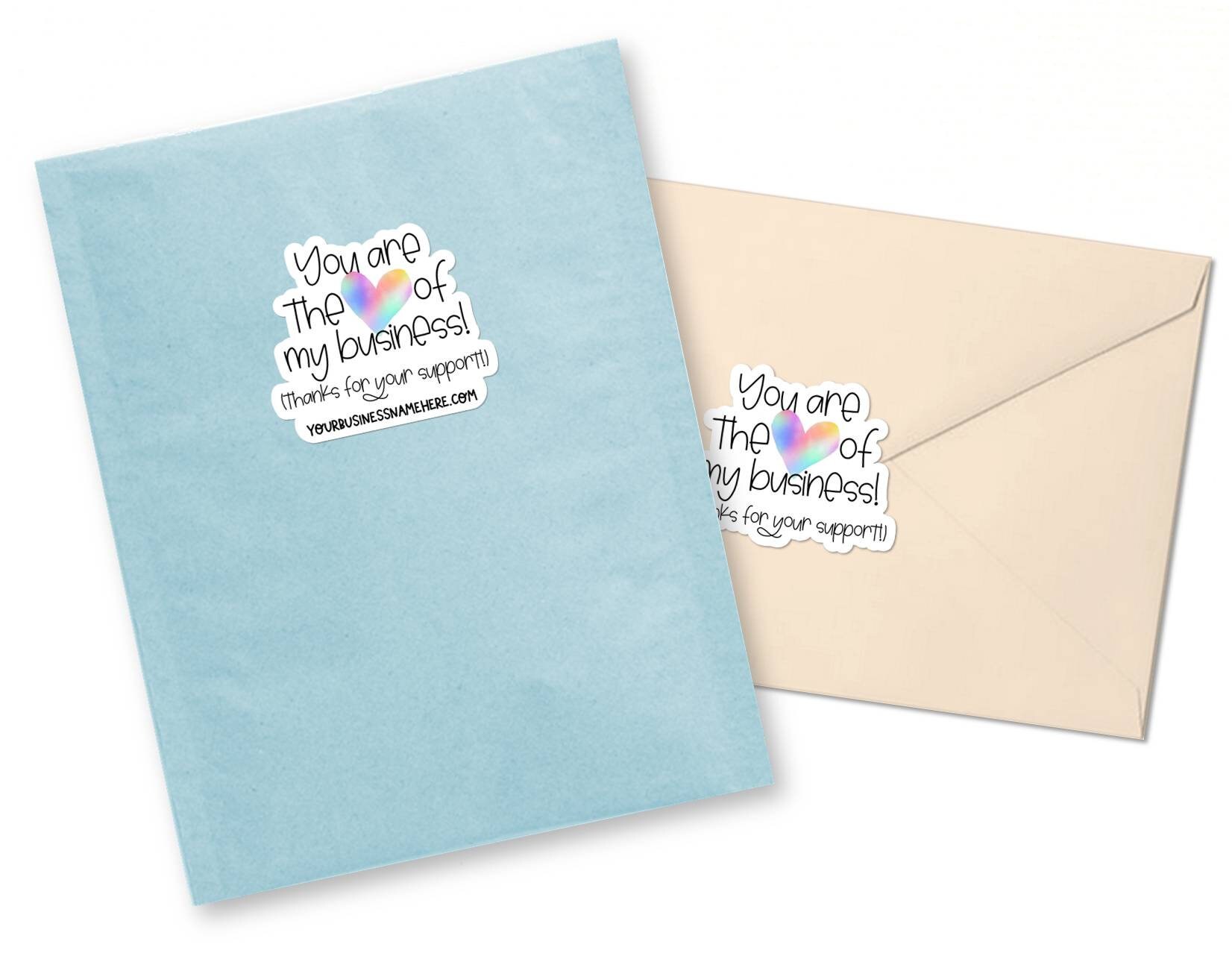 Thanks for Your Support Sticker PNG Rainbow Heart Happy Mail | Etsy