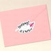Hurray It's Here Sticker PNG Pink Paper Airplane for - Etsy