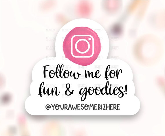 DIY Personalized Instagram Sticker PNG Follow Me Social Media | Etsy